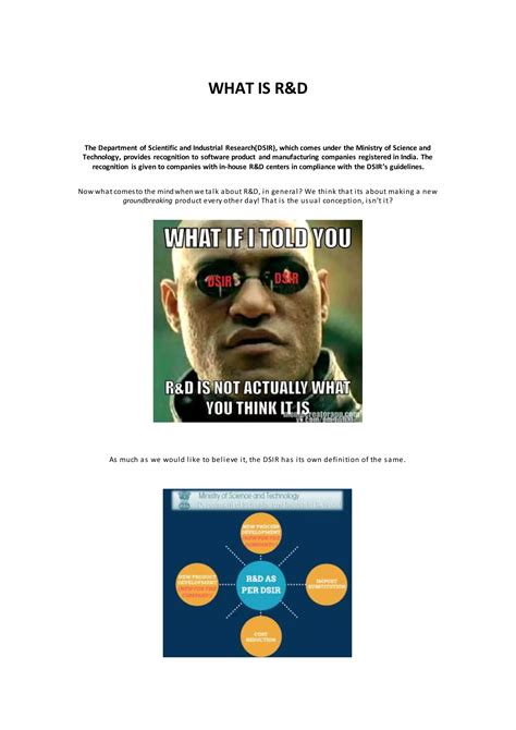 What Is Randd As Per Dsir Pdf