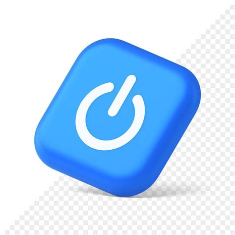 Premium PSD Shutdown Turn On Off Button Energy Switch Power Start Stop Web App Design D