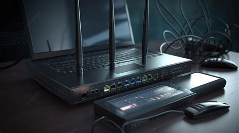 Computer Laptops Linked To 3d Router Background Business World Global Computer Laptops Linked To 3d Router Background Business World Global