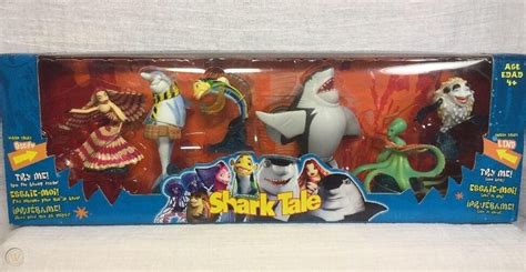 2004 Dreamworks Hasbro Shark Tale Figurine Set Figures Lola Lino Oscar