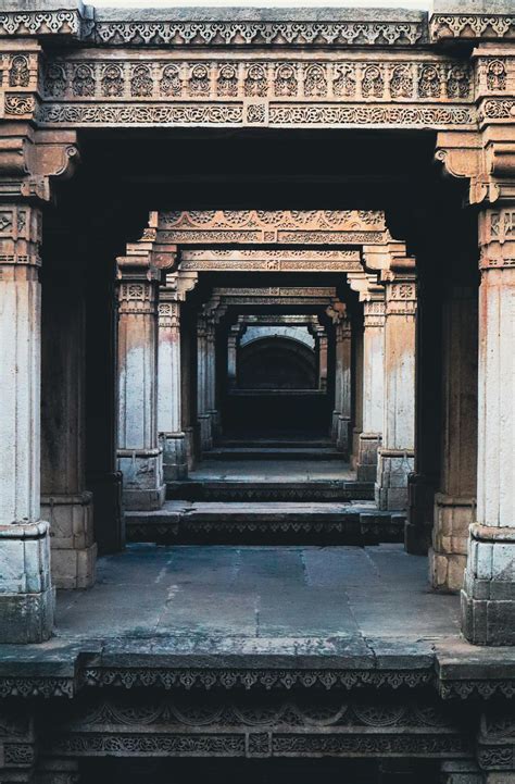 Architecture Complexe Du Puits à Degrés Dadalaj Inde · Photo Gratuite