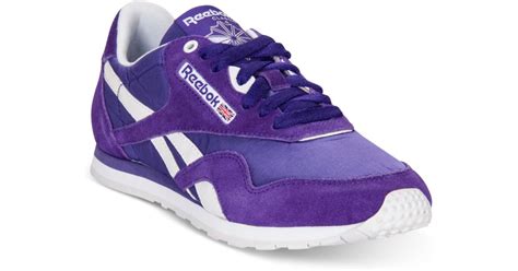 Reebok Classic Nylon Slim Monocolor Casual Sneakers In Purple Lyst
