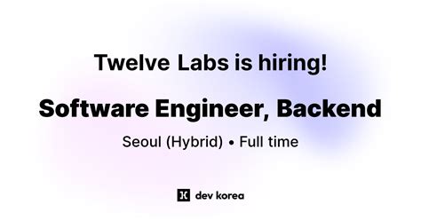 software engineer backend at twelve labs seoul dev korea