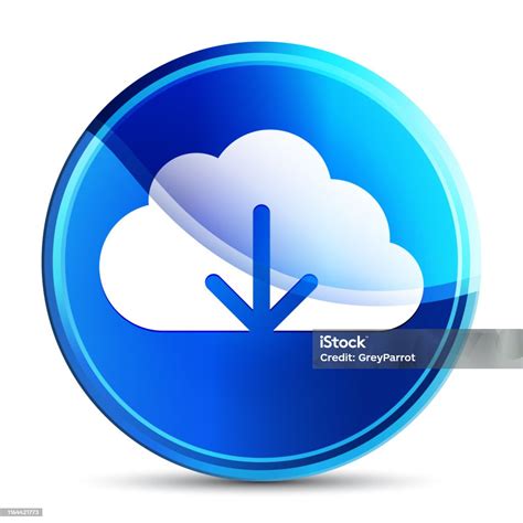 클라우드 다운로드 아이콘 유리 활기찬 하늘 색 둥근 버튼 일러스트 0명에 대한 스톡 벡터 아트 및 기타 이미지 0명 교환