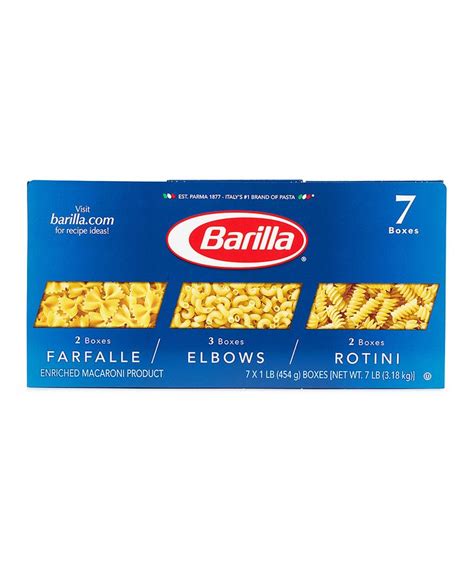 Pasta Variety Pack 7 X 16 Oz Farfalle Elbows Rotini Pasta