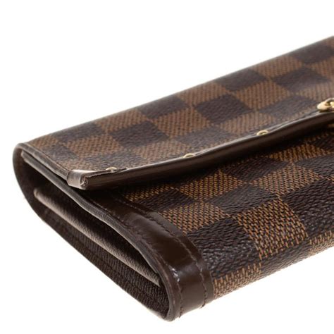 Louis Vuitton Damier Ebene Coated Canvas And Leather Venice Wallet At