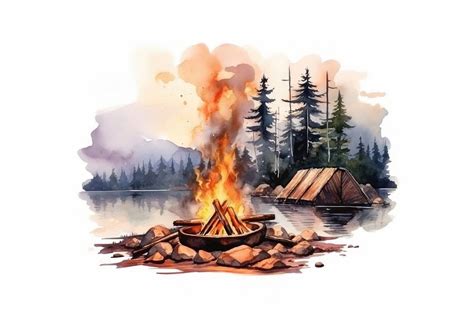 Camp Fire Smoke Clip Art