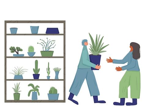 Premium Vector House Plant Lover Concept Hand Drawn Vector Flower
