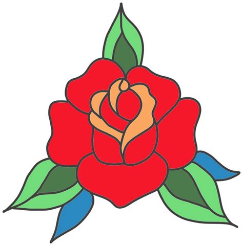 Rose Stained Glass Pattern Pdf Instant Digital Download 3 Etsy