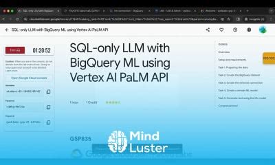 Learn SQL Only LLM With BigQuery ML Using Vertex AI PaLM API GSP835