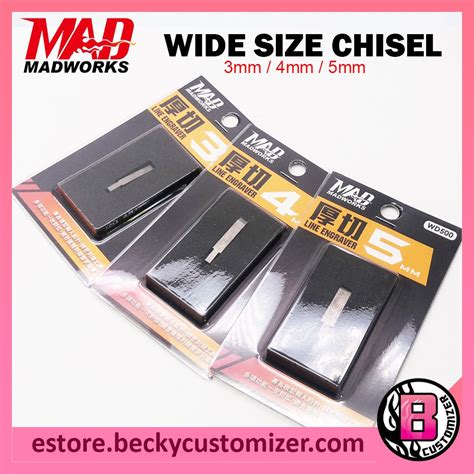 Madworks Wide Tungsten Chisel 3mm 4mm 5mm Shopee Malaysia