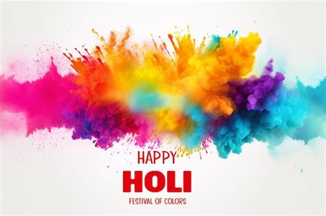 Watercolor Holi Festival Of Colors Happy Holi With Vivid Colors