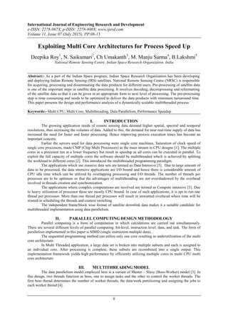 Exploiting Multi Core Architectures For Process Speed Up PDF