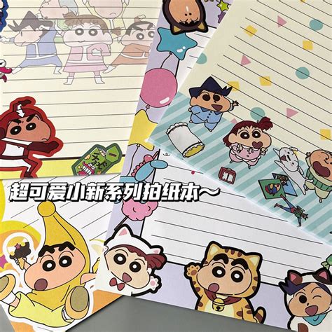 【好物優選】b5彩色蠟筆小新拍紙本便簽本ins高顔值小紅書衕款筆記本可撕信紙 蝦皮購物
