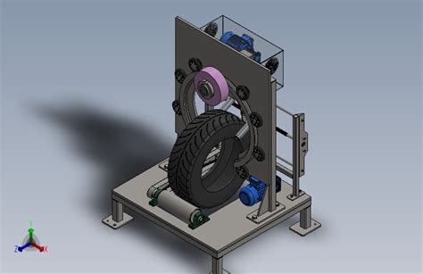 轮胎缠绕机 SOLIDWORKS 2020 模型图纸下载 懒石网