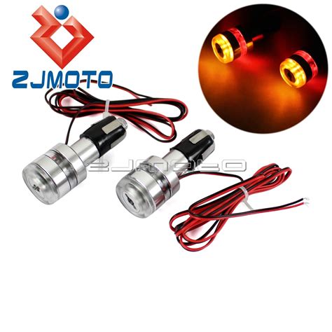 Motorcycle 22mm Handlebar Led Turn Indicator Streetfighter Grip Bar End