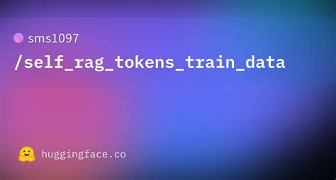 Sms1097 Self Rag Tokens Train Data At Main