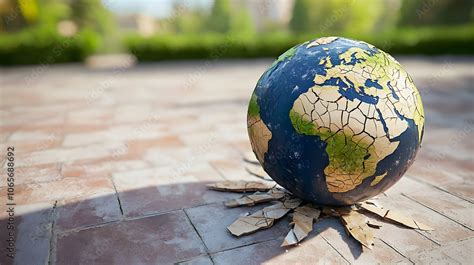 Plastic Pollution Impact Plastic Pollution A Cracked Earth Globe