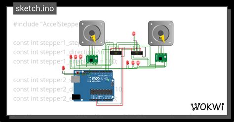 Two 74hc Two Steppers Wokwi Esp32 Stm32 Arduino Simulator