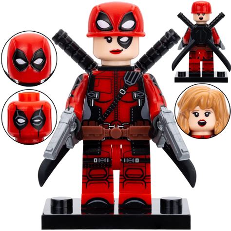 Lady Deadpool Custom Marvel Superhero Minifigure Minifigure Bricks