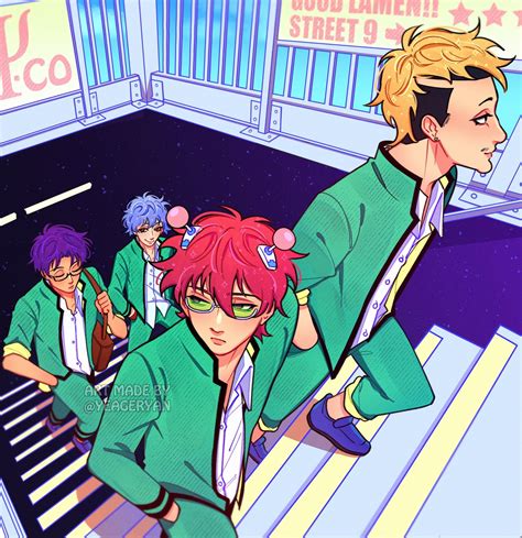 Saiki Nendou Kaidou And Aren Cute Drawings Character Art Saiki