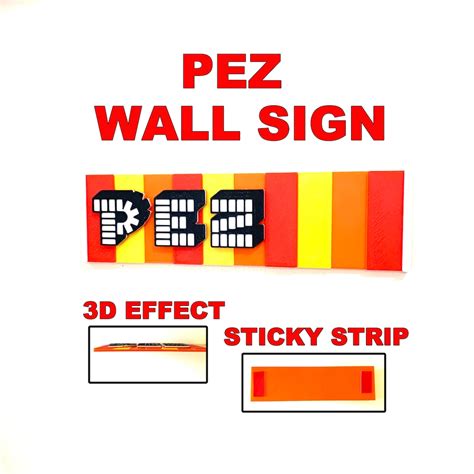 Pez 3d Wall Sign Pez Custom Stand Pez Stick To Wall Display Take