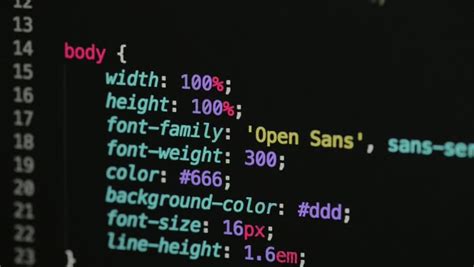 Html Css Code Developing Website Design Stock Footage Video 100