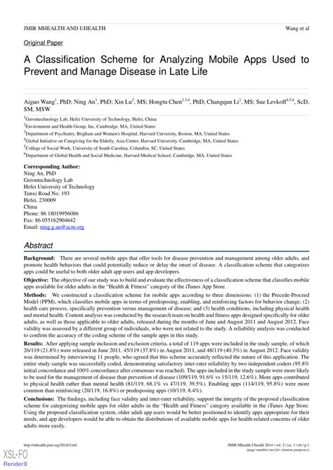 Pdf A Classification Scheme For Analyzing Mobile Apps Used To Prevent