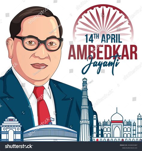 Banner Design Happy Ambedkar Jayanti Template Stock Vector Royalty