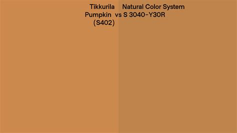 Tikkurila Pumpkin S402 Vs Natural Color System S 3040 Y30r Side By