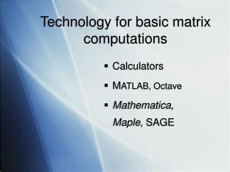 PPT Teaching Linear Algebra Technology And Resources PowerPoint