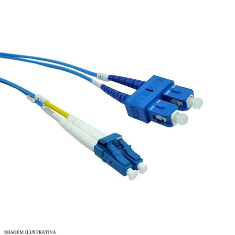 Cordão Óptico Duplex LC UPC x SC UPC SM 9 125 2MM ED CABOS