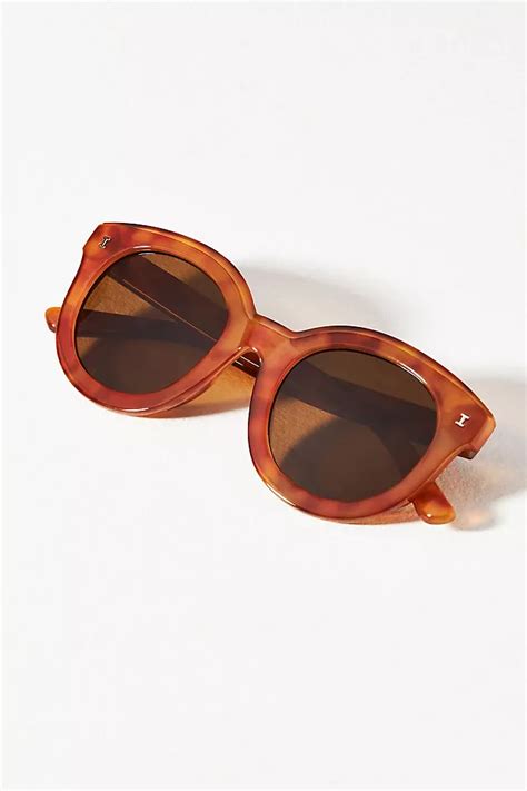 Round Chunky Tortoise Sunglasses Anthropologie