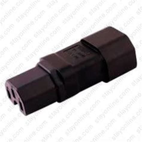 Iec320 C14 Male Plug To C15 Connector Block Plug Adapter