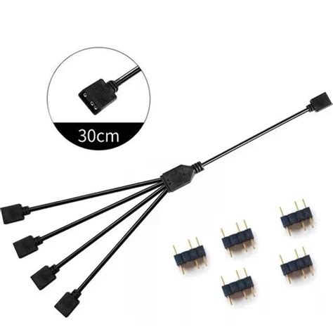Cable Splitter Rgb Hub Argb 1 A 4 Salidas 5v Ventilador 30cm