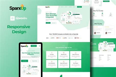 Sparxup Saas And Startup Elementor Template Kit