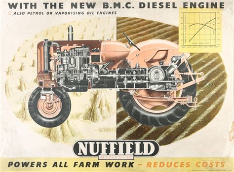 Advertising Sign Tractor Model Nuffield Universal Printed By The Nuffield Press Limited