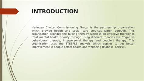 Healthcare Environment Individual Resit Steepled Analysis Oral Report