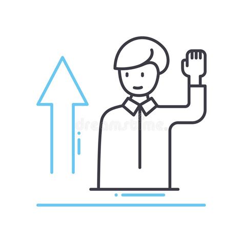 Employee Development Line Icon Outline Symbol Vector Illustration Concept Sign Stock Vector