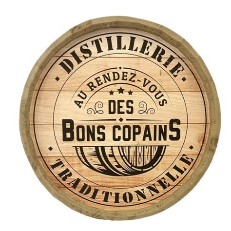 Décoration murale en bois en forme de tonneau de Vin 40 cm