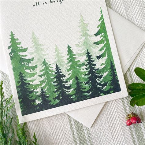 Pine Tree Greeting Card Amy Richards Illustration