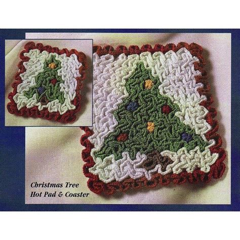Wiggly Christmas Tree Hot Pad And Coaster Crochet Pattern By Susan
