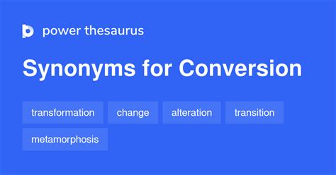 Conversion Synonyms 1 241 Similar Words And Phrases