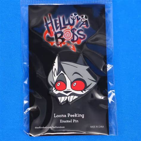 Helluva Boss Peeking Loona Enamel Pin Vivziepop Luna Furry Hazbin