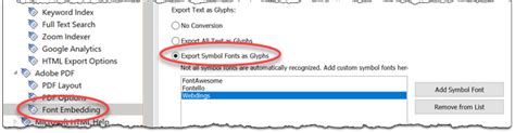 font embedding