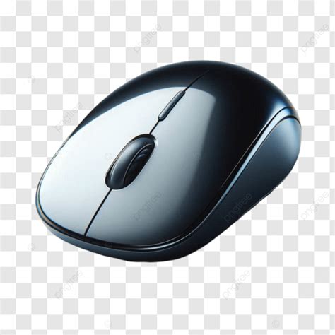 투명 한 배경에 고립 된 검은 Vireless 마우스의 3d 근접 촬영 검은색 Vireless 마우스의 3d 근접 촬영 투명 배경에 고립 만화 Png 일러스트 및