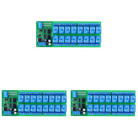 Módulo De Relé Rs485 Carril 16 Canales Cc 12v Interruptor Modbus