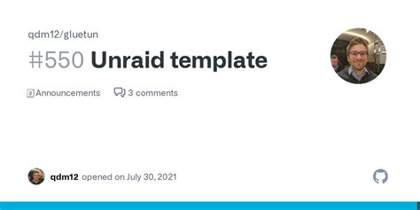 unraid template · discussion 550 · qdm12 gluetun · github