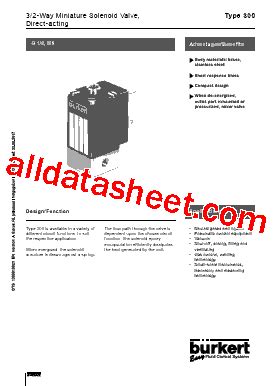 300 Datasheet(PDF) - Christian Bürkert GmbH & Co. KG