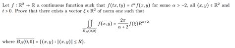 solved let f r2 → r a continuous function such that
